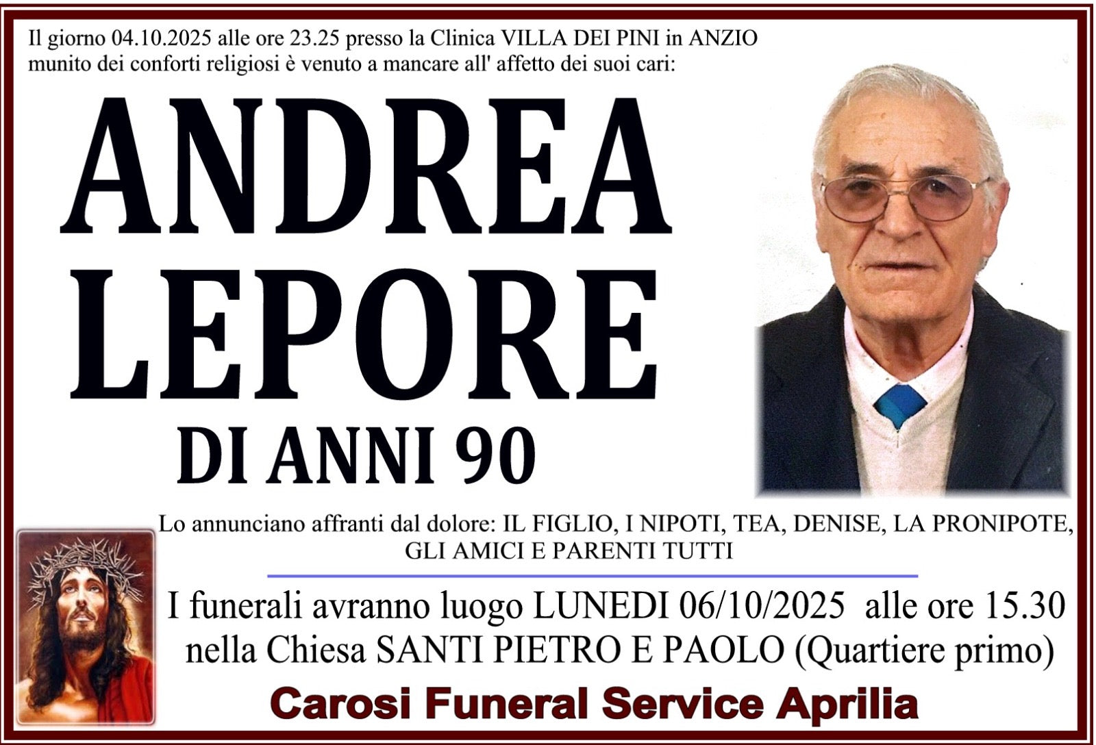 ANDREA LEPORE – Carosi Funeral Service