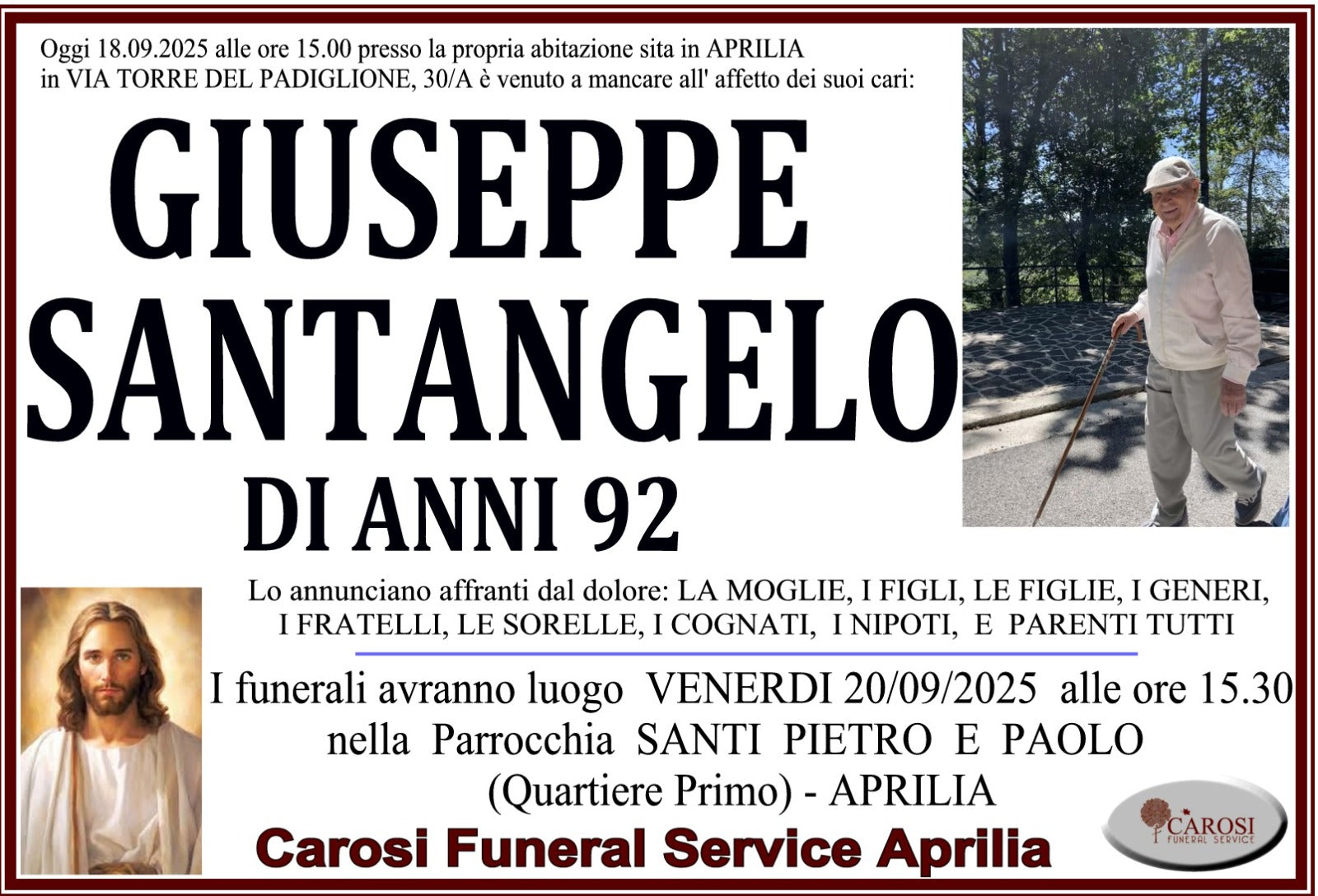 NECROLOGI – Carosi Funeral Service